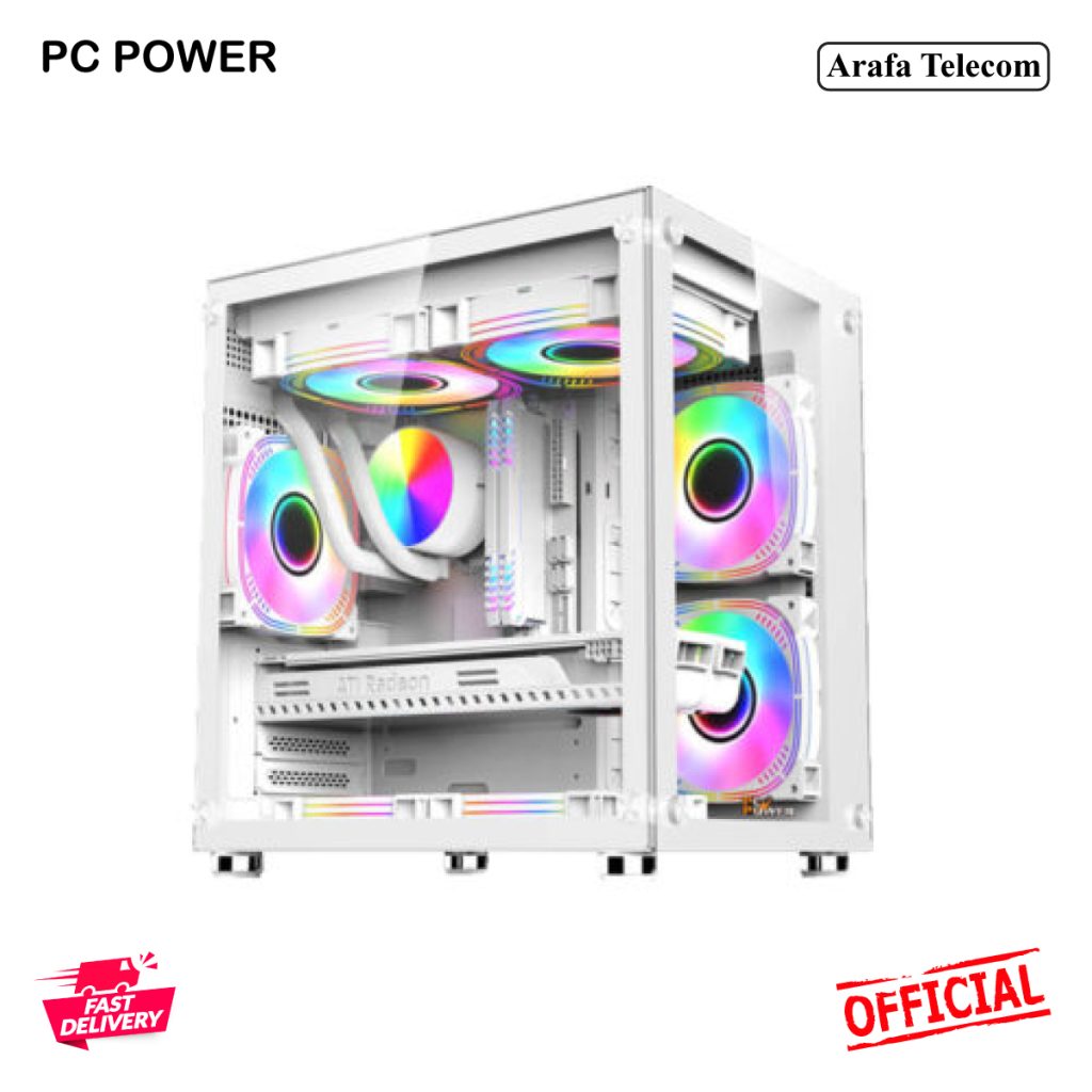 PC POWER ICE CUBE WHITE DESKTOP GAMING CASING WITH 350WATT PSU - Arafa ...